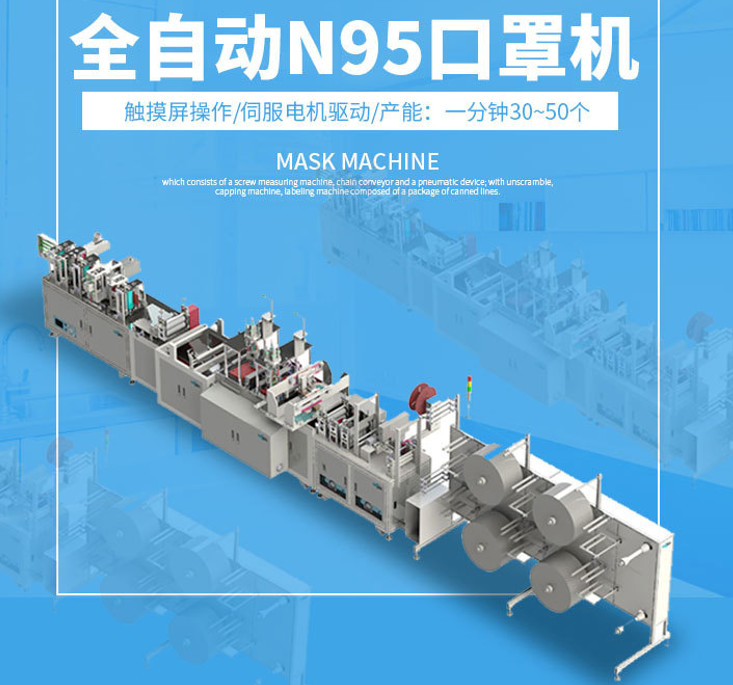 Full automatic N95 KN95 FFP2 facial disposable mask production line CE ...